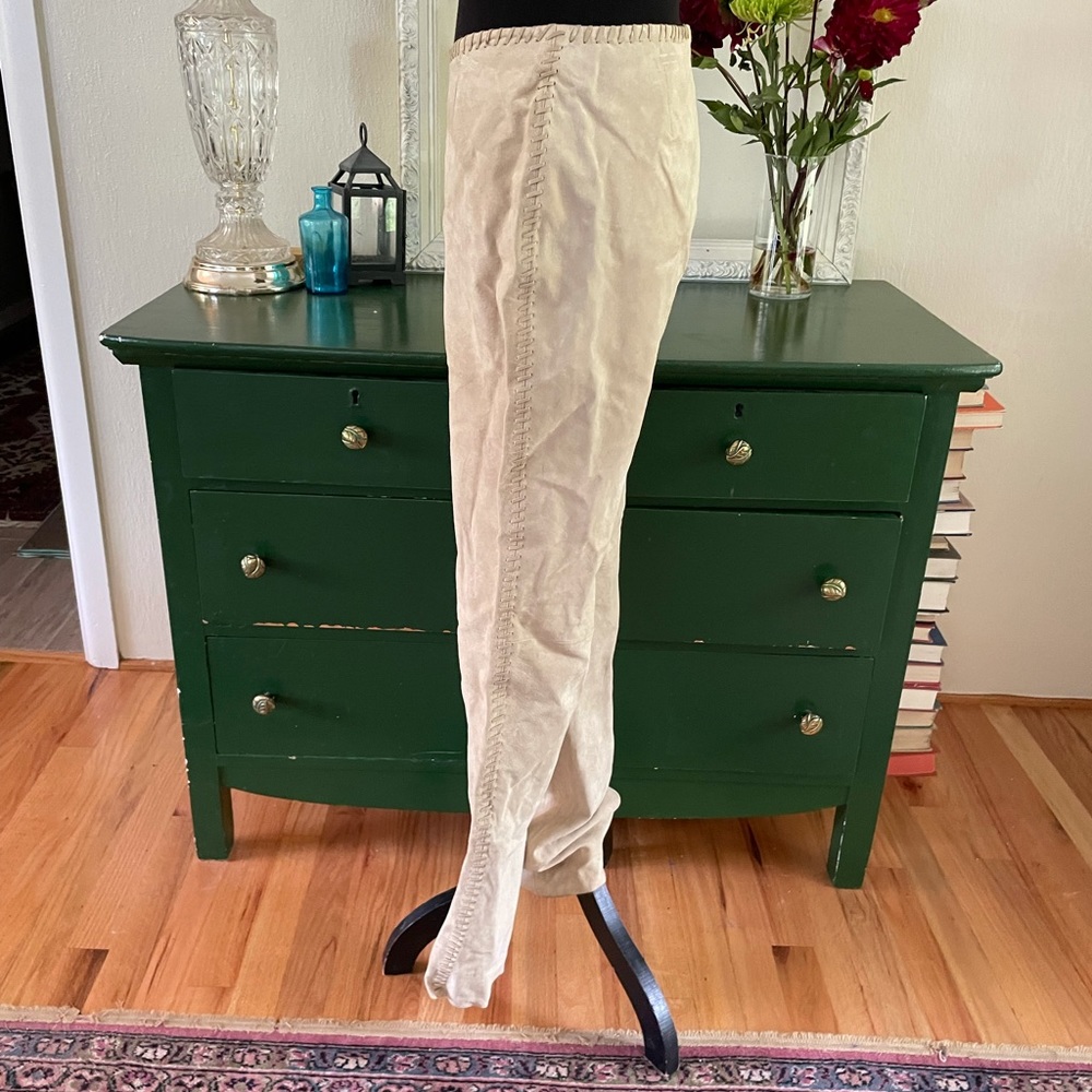Western Influenced Leather Pants - Gem